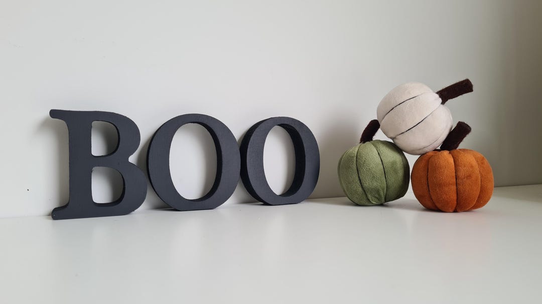 BOO Wooden Letters: Hand-painted Halloween Decor - Etsy