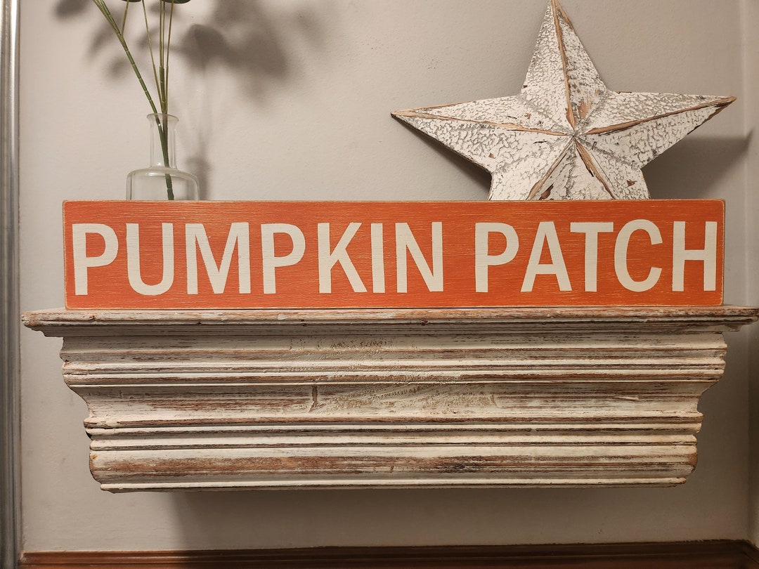 Painted Wooden Sign, Pumpkin Patch, Wall Art, Fun Home Decor, Rustic ...