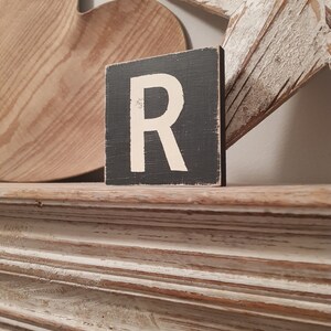 Wooden Sign, Vintage Style, Personalised Letter Blocks, Initials ...