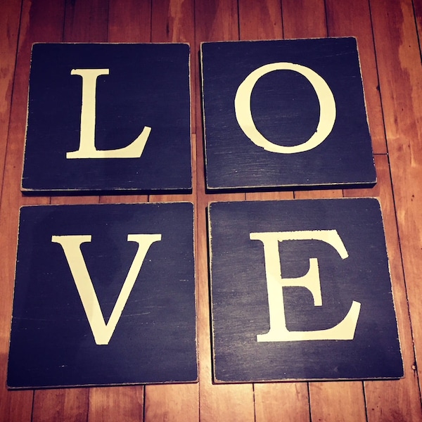 Letter Block Plaques - Etsy