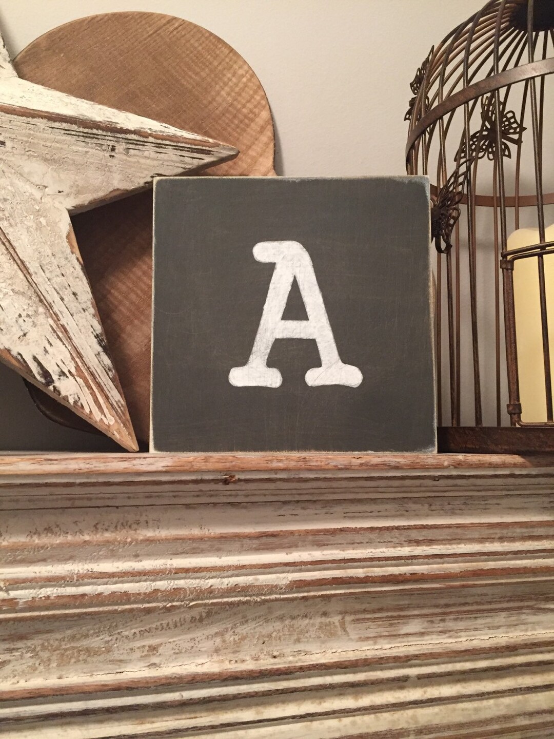 Personalised Letter Block, Initial, Wooden Letters, Monograms, 15cm ...