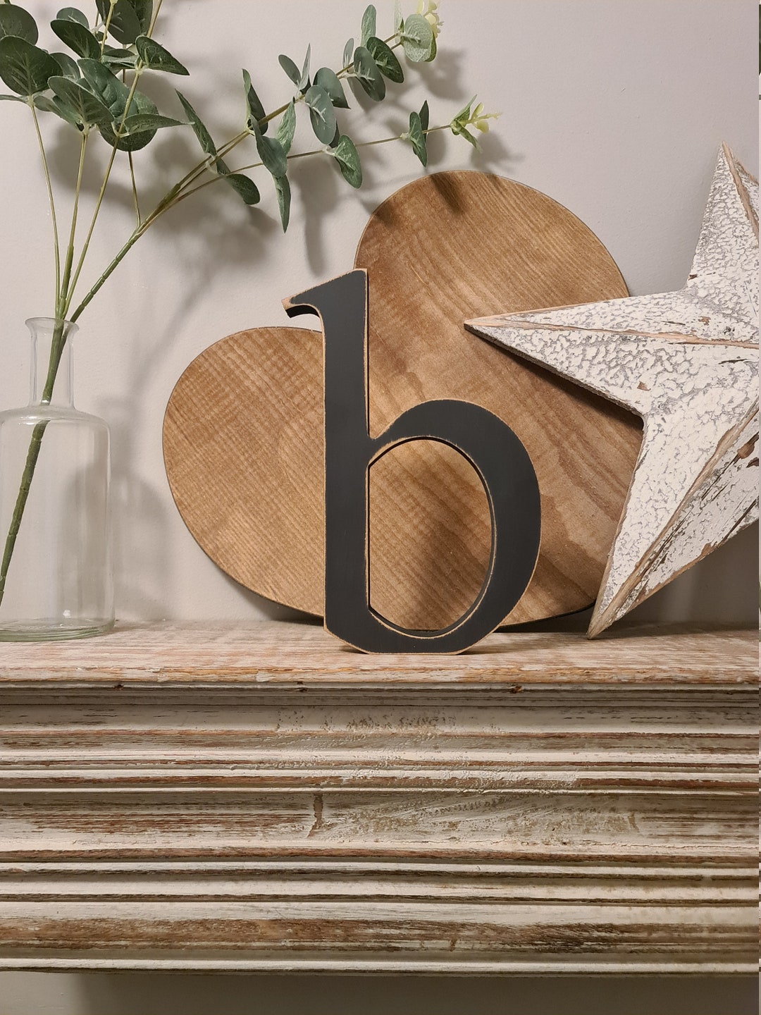 Wooden Painted Letter - B - Times Font - Various Finishes, Standing ...
