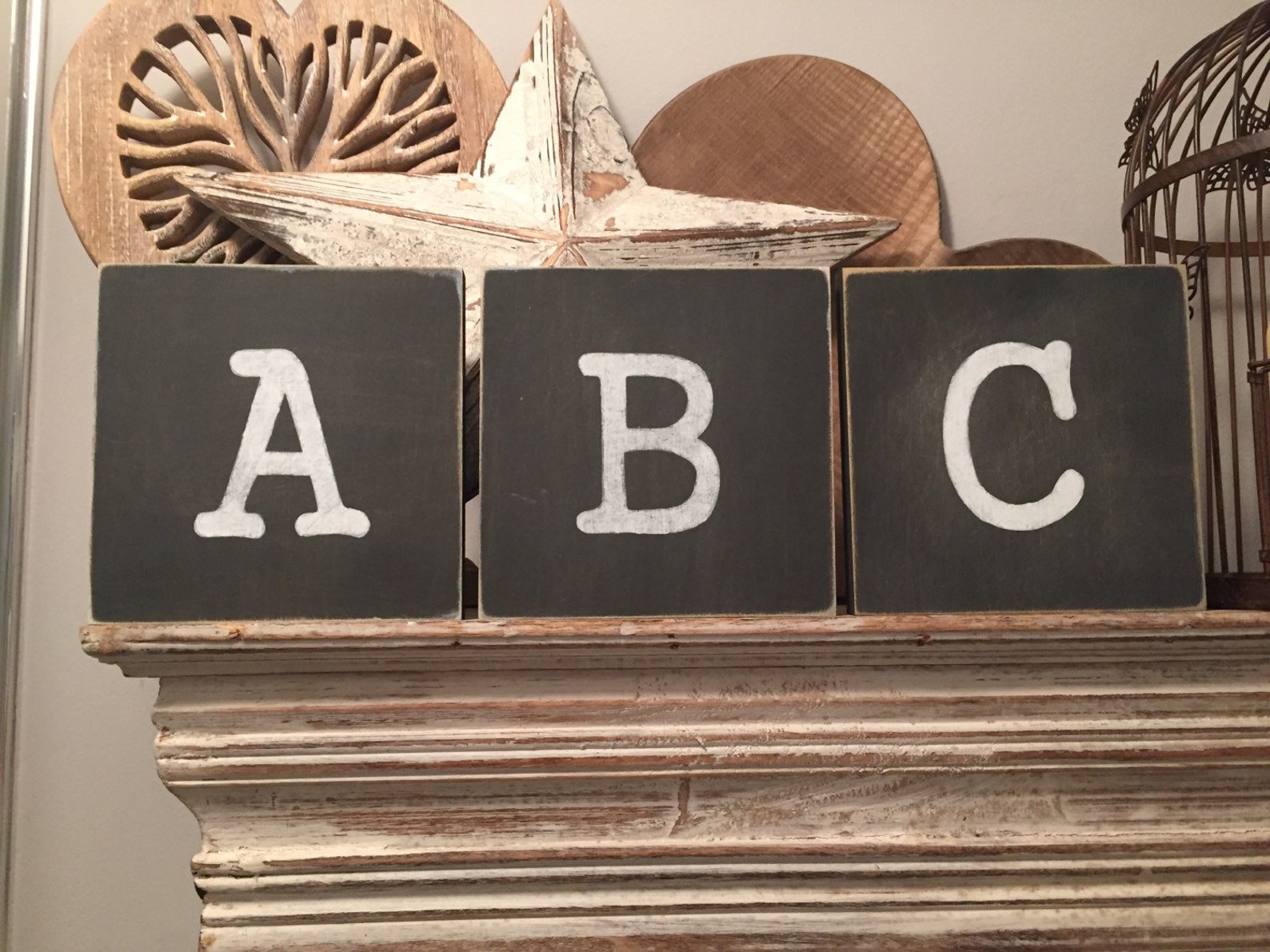 Personalised Letter Block, Initial, Wooden Letters, Monograms, 15cm ...