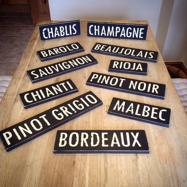Wooden Wine Sign - Etsy
