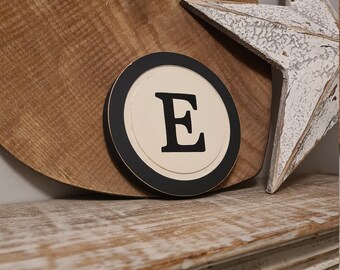 20cm Round Letter W Sign Monogram Initial Wall Art Home | Etsy