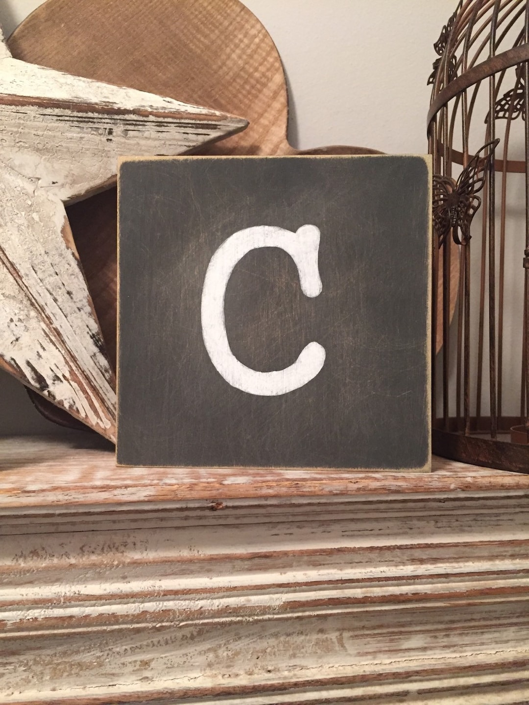 Personalised Letter Block, Initial, Wooden Letters, Monograms, 15cm ...