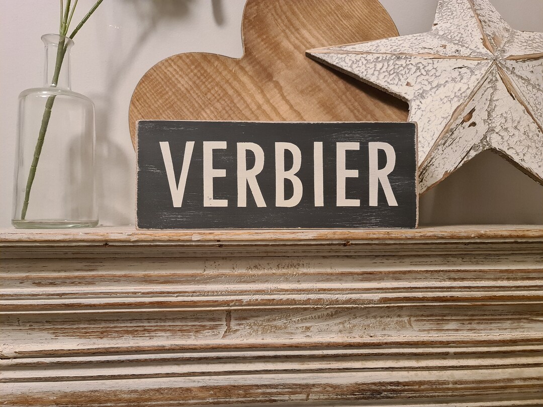 Personalized Ski Resort Sign: VERBIER Wooden Decor - Etsy