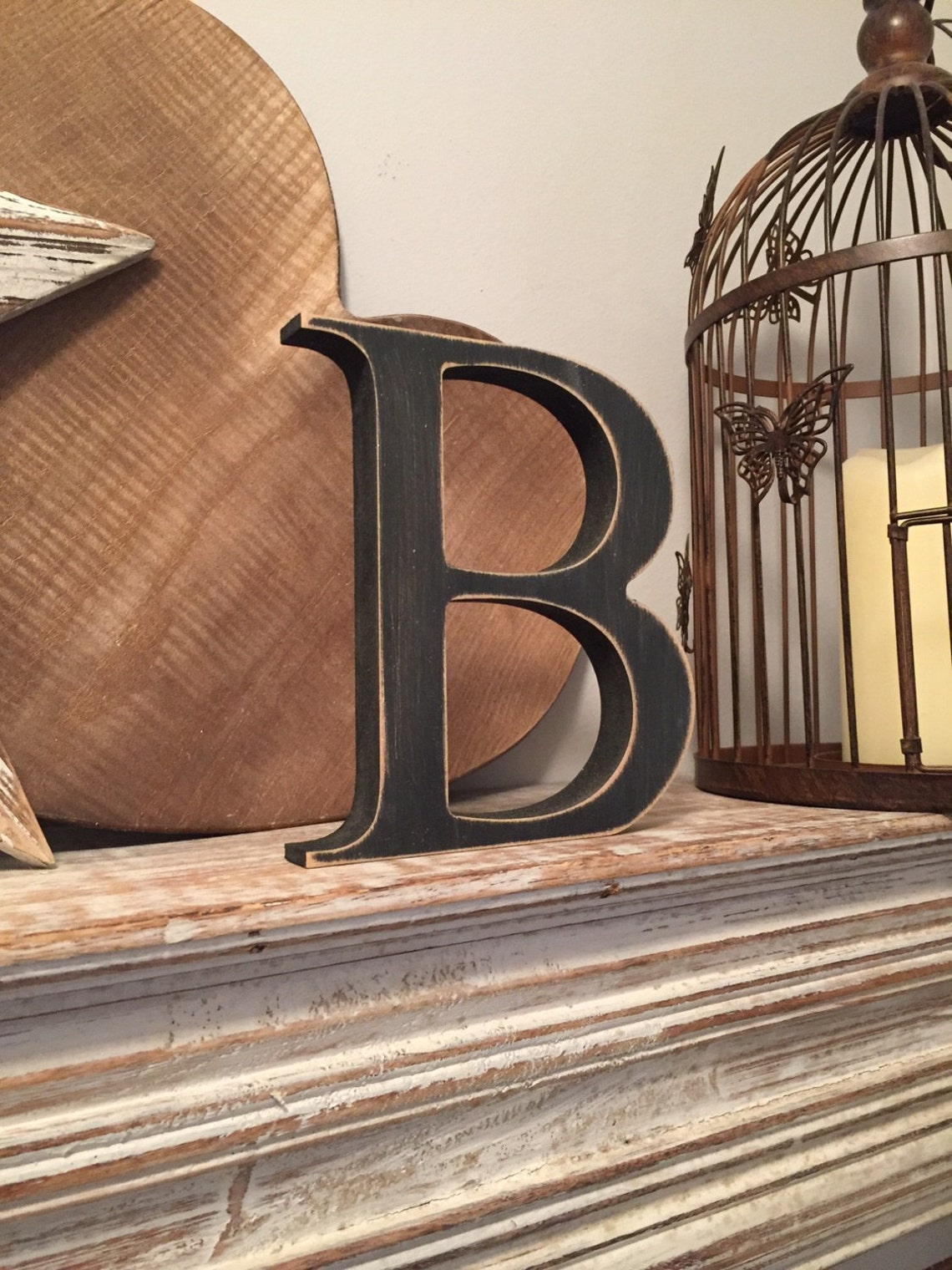 Painted Wooden Letter B Georgia Font Various Finishes and | Etsy