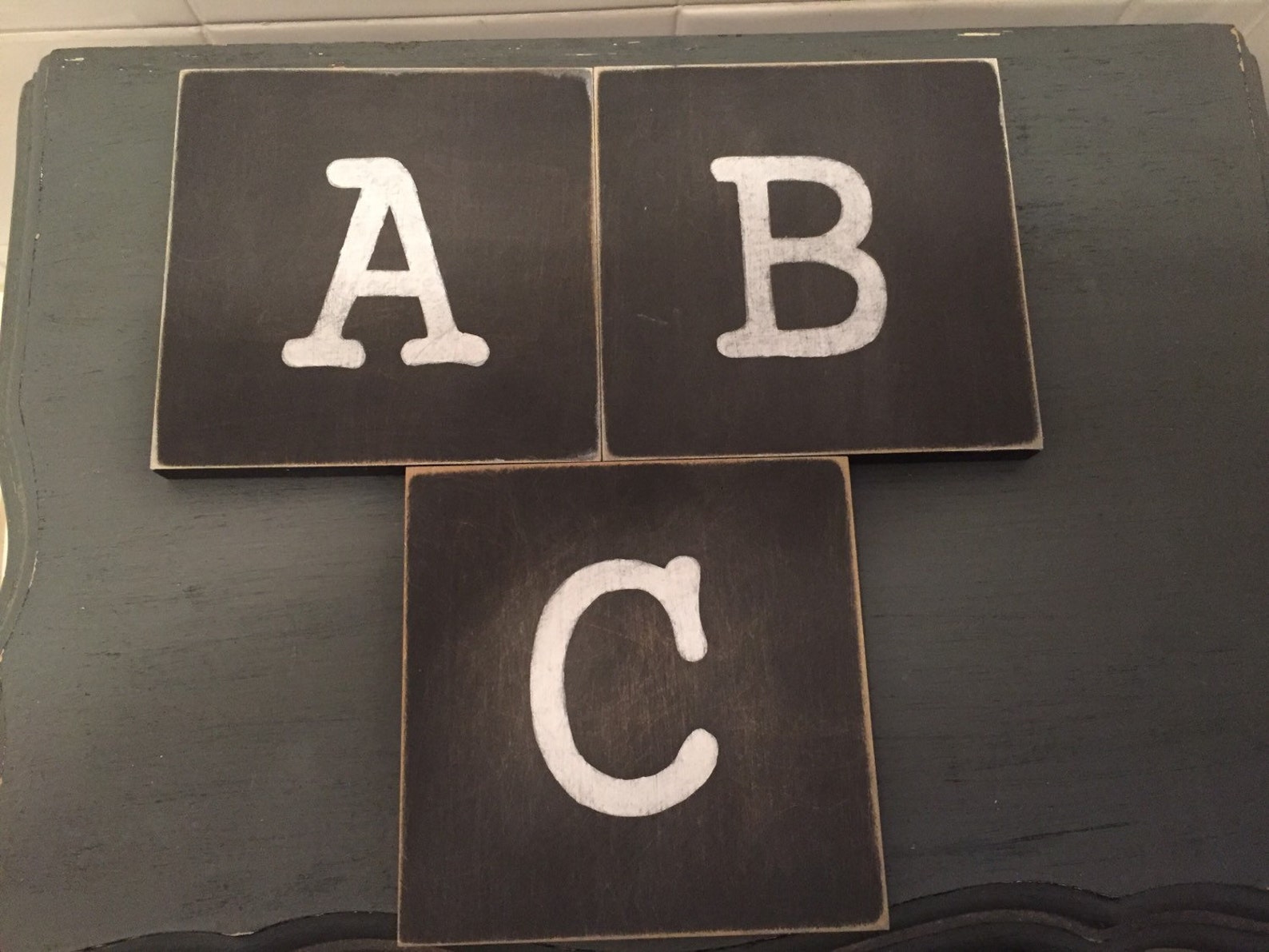 Personalised Letter Block, Initial, Wooden Letters, Monograms, 15cm ...