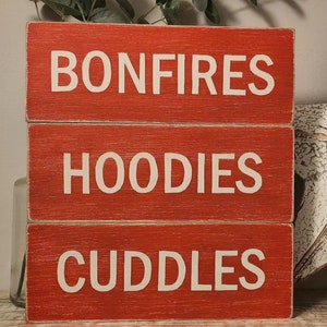 Set of 3 Wooden Cosy Signs, Chalet, Lodge, Apartment Decor, Fall Decor ...