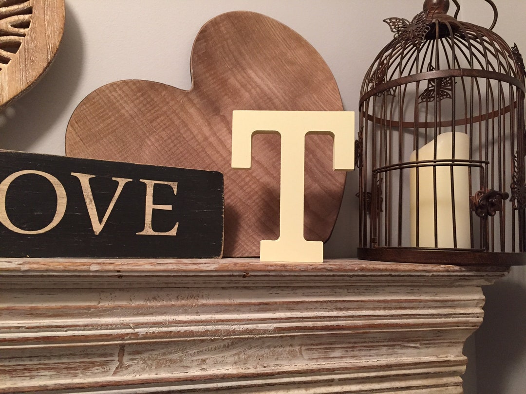 Wooden Letter 'T'- 20cm- Rockwell Font - Various Finishes, Standing - Etsy