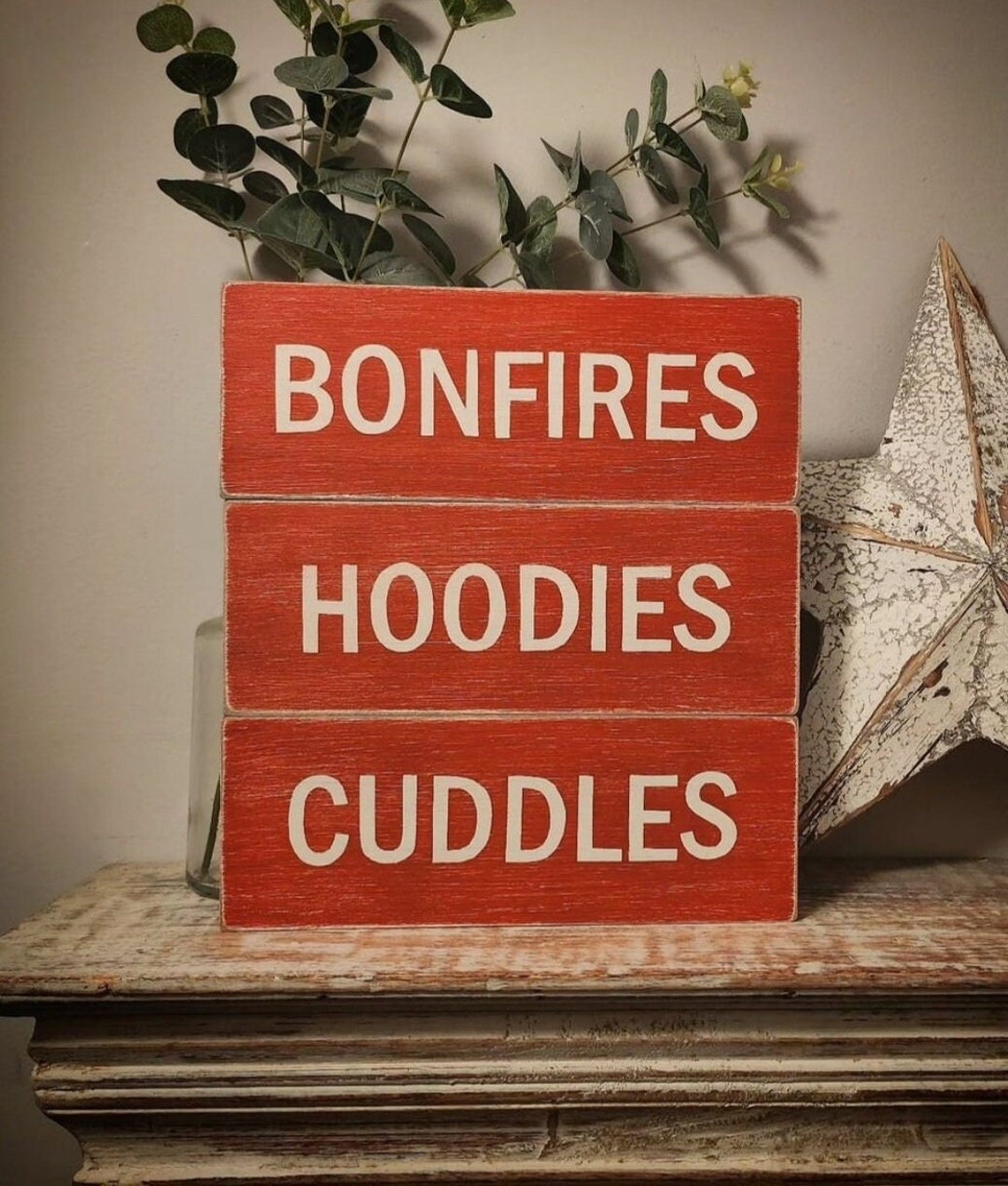 Set of 3 Wooden Cosy Signs: Rustic Fall Home Decor - Etsy