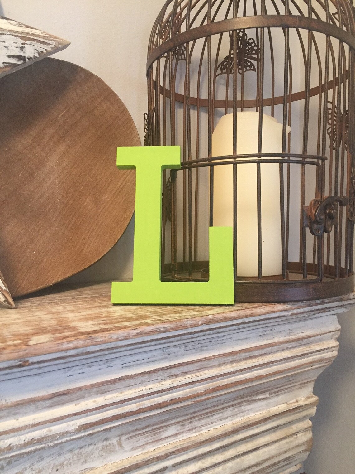 Hand-painted Wooden Letter L - Freestanding - Rockwell Font - Various ...