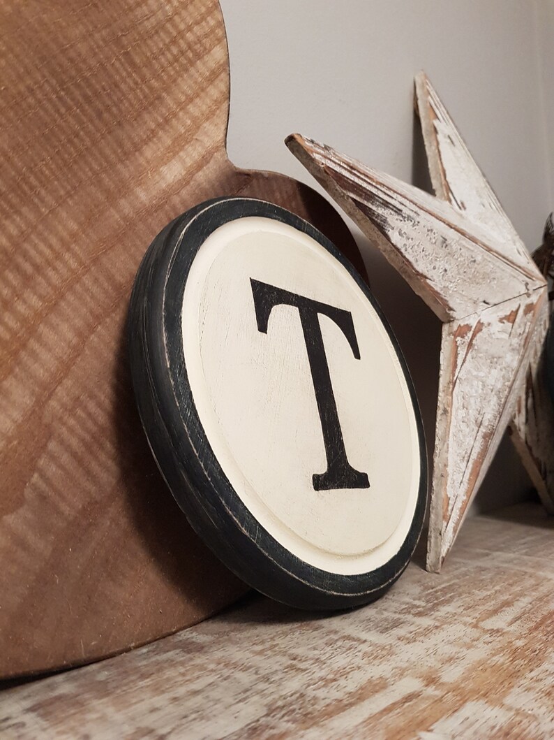 20cm Round Letter R Sign Monogram Initial Wall Art Home | Etsy