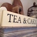 Large Wooden Sign TEA & CAKE Rustic, Handmade, Shabby Chic - Etsy