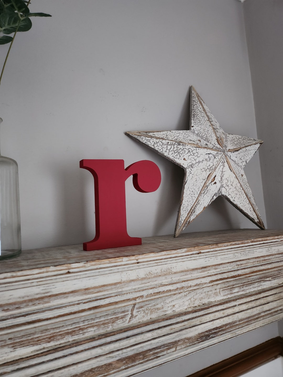 Wooden Painted Letter - R - Fun House Decor- Various Finishes, Standing ...