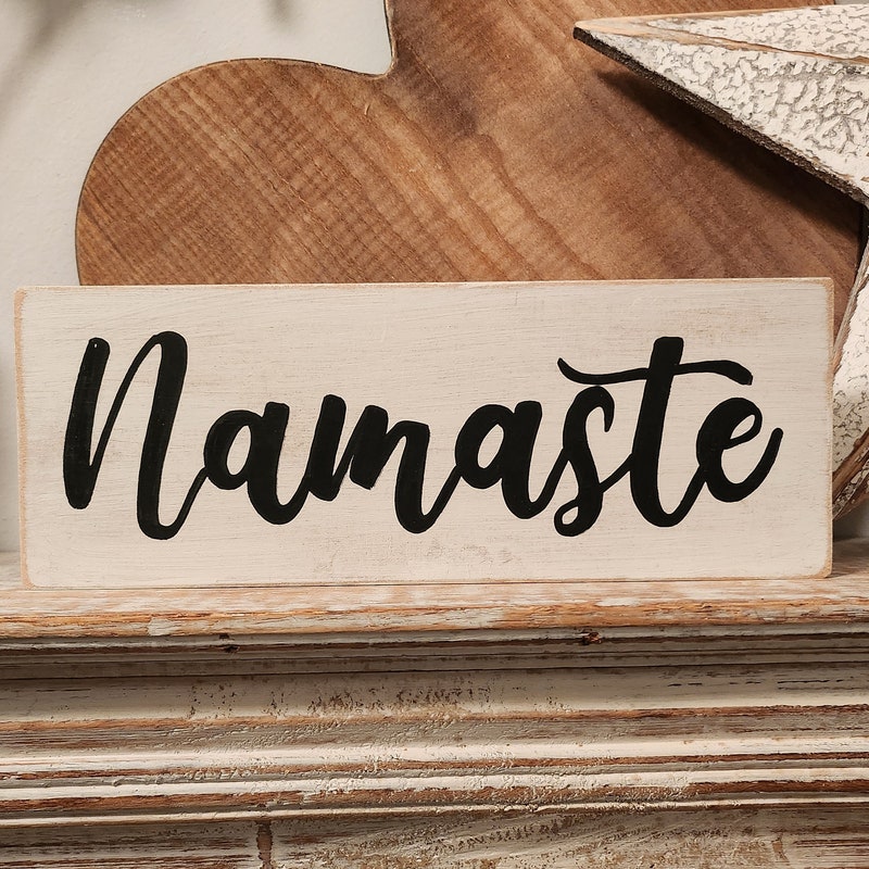 Namaste Sign - Etsy
