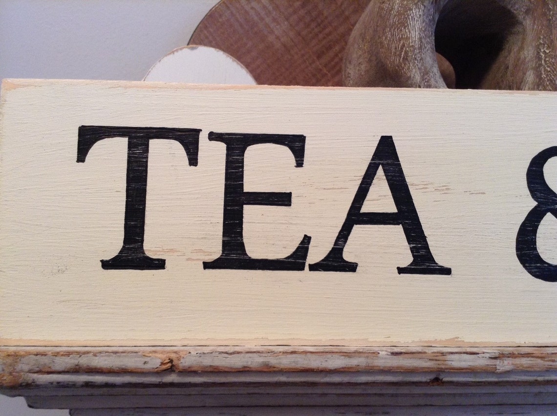 Large Wooden Sign TEA & CAKE Rustic Handmade Shabby - Etsy UK
