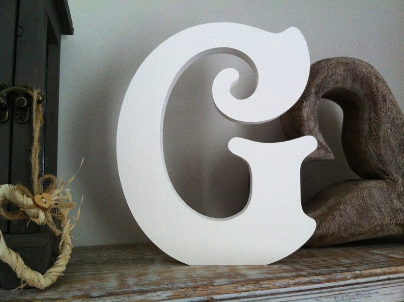 Wooden Letter 'G' - 30cm - Victorian Font - Various Finishes, Standing ...