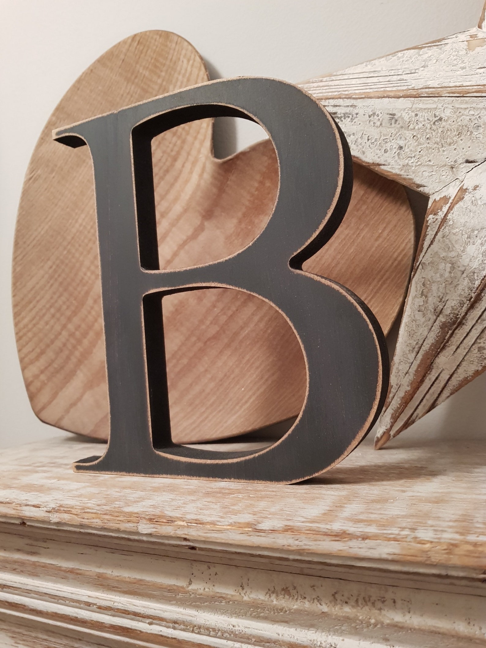 Wooden Letter B 25cm Freestanding Georgian Font Various | Etsy