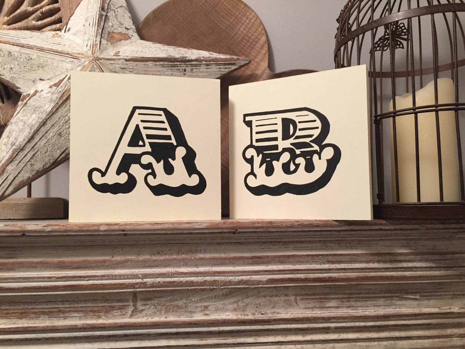 Personalised Letter Block Initial Wooden Letters Monograms - Etsy