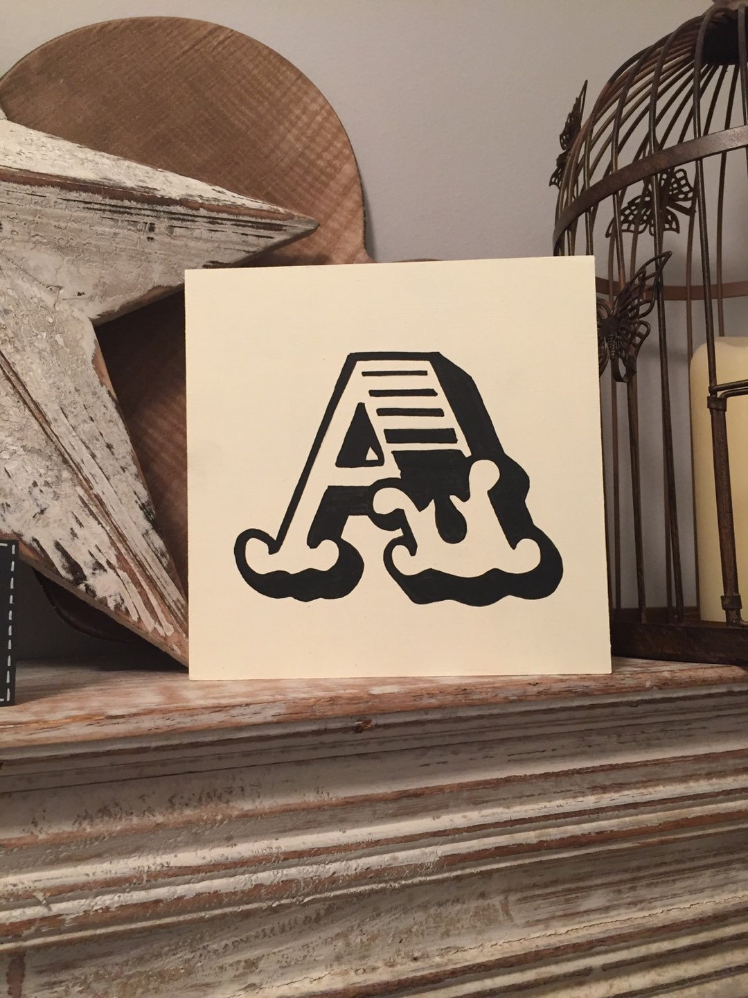 Personalised Letter Block, Initial, Wooden Letters, Monograms, Carnival ...