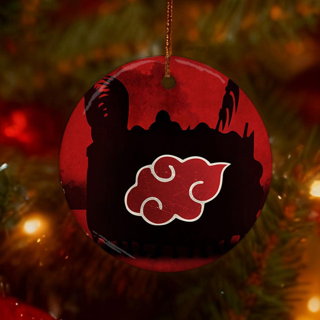 Nostalgic Naruto Akatsuki Cloud Ceramic Ornament | Anime Christmas Tree ...