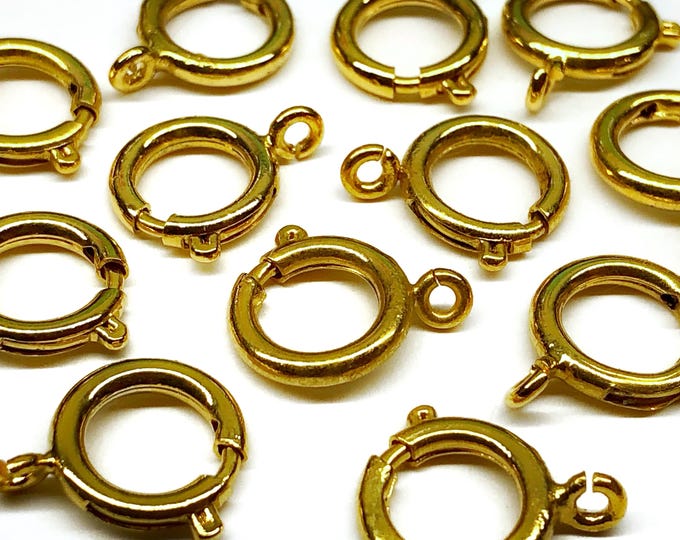 4pcs 12mm Extra Large Vintage Gold Spring Clasps - Etsy