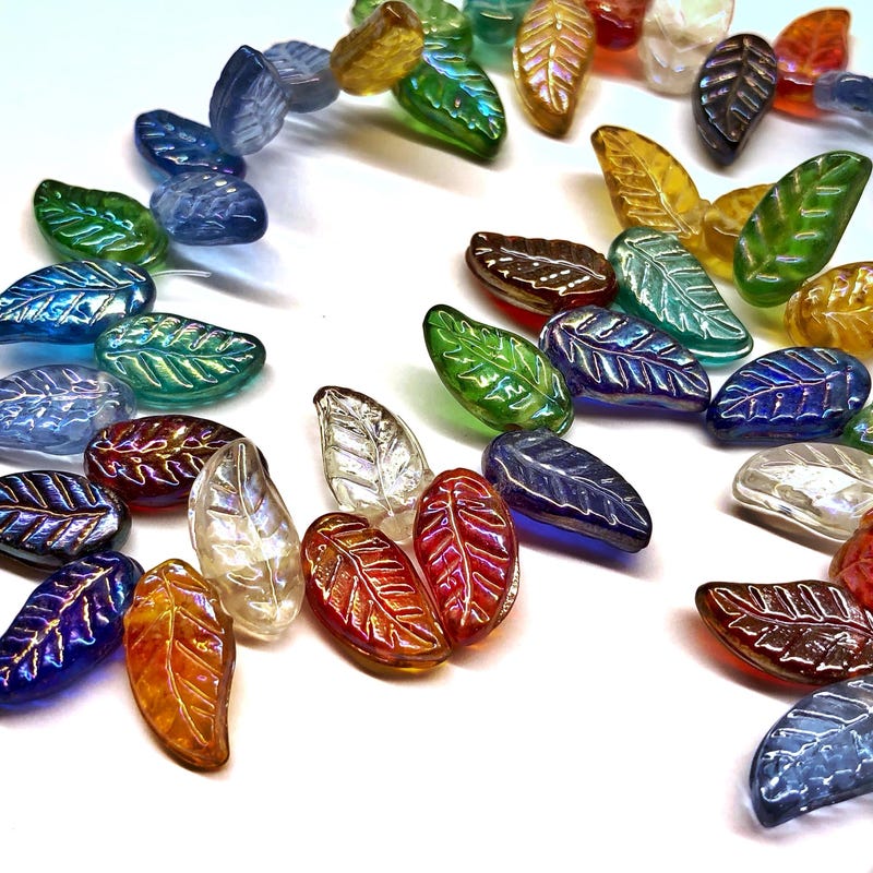 Leaf Beads - Etsy