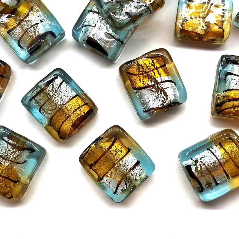 Large Lampwork Beads Gold - Etsy