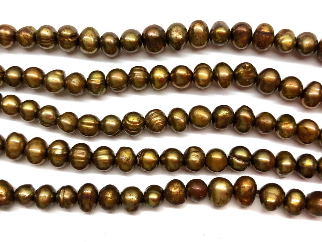 80pc Vintage Bronze Freshwater Pearls Potato Beads Metallic - Etsy