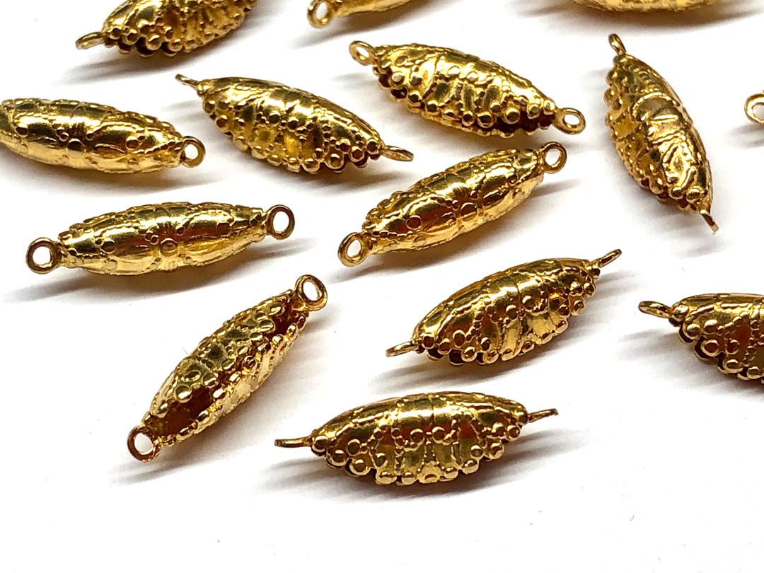 10pcs Vintage Gold Filigree Pinched Connectors - Etsy