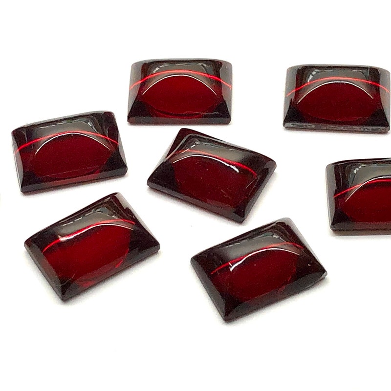 Red Rectangular Gem - Etsy