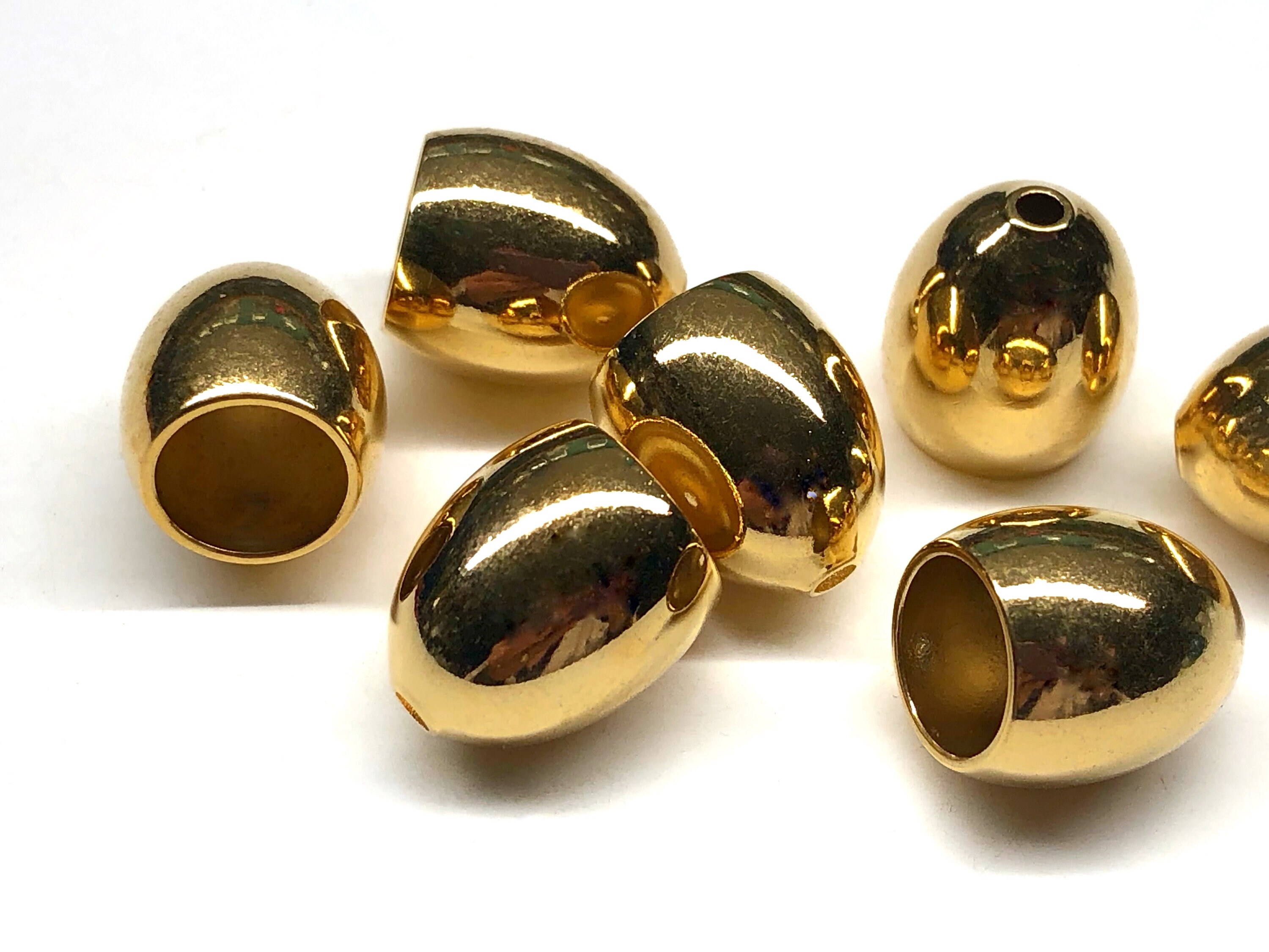10 Large Gold Vintage Bead End Caps Tassel Caps Bead Caps New Old Stock ...