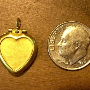 10 Vintage Brass HEART LOCKETS LOT Beads Pendant Jewelry Making - Etsy