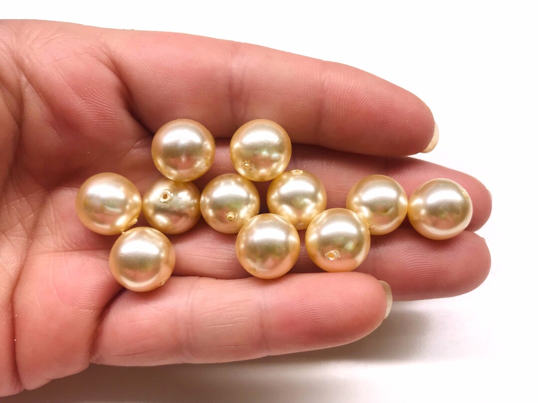 14pcs 11mm Vintage Japanese Glass Pearls Beads Made in Japan Cultura ...