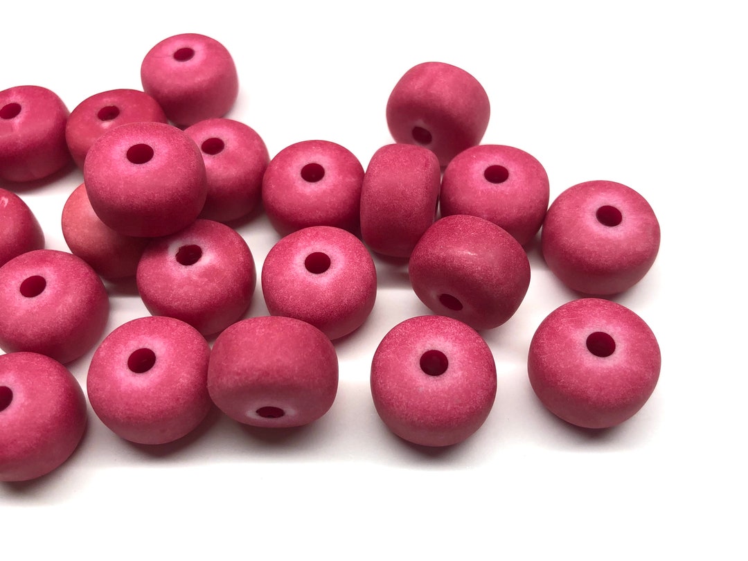 13pcs Large Vintage Matte Hot Pink Lucite Beads - Etsy