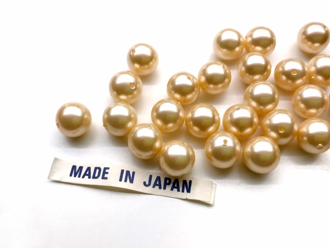 30pcs 9mm Vintage Japanese Glass Pearls Beads Made in Japan Cultura ...