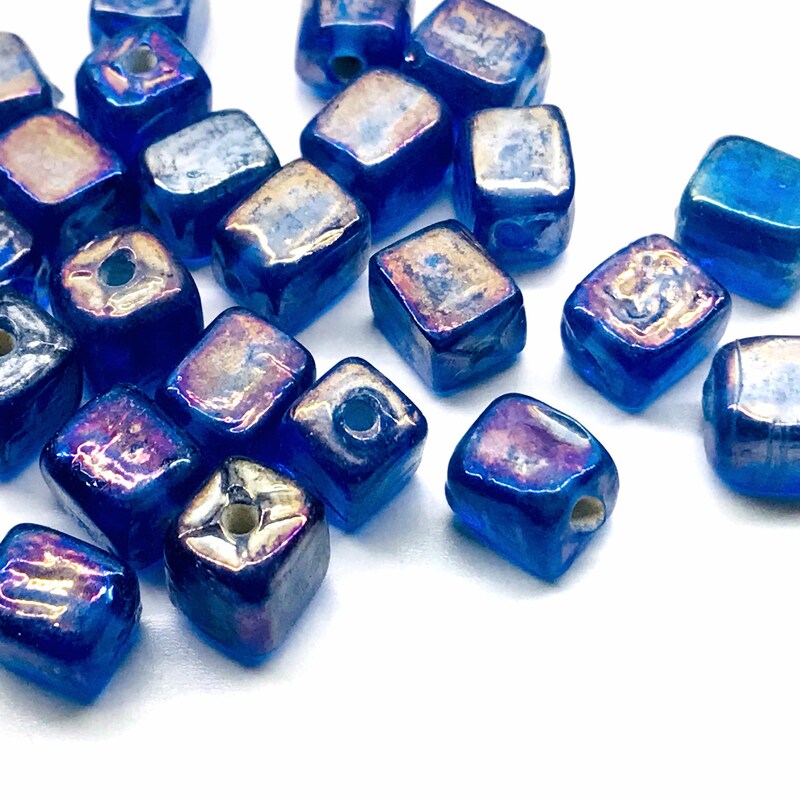 Square Glass Beads - Etsy