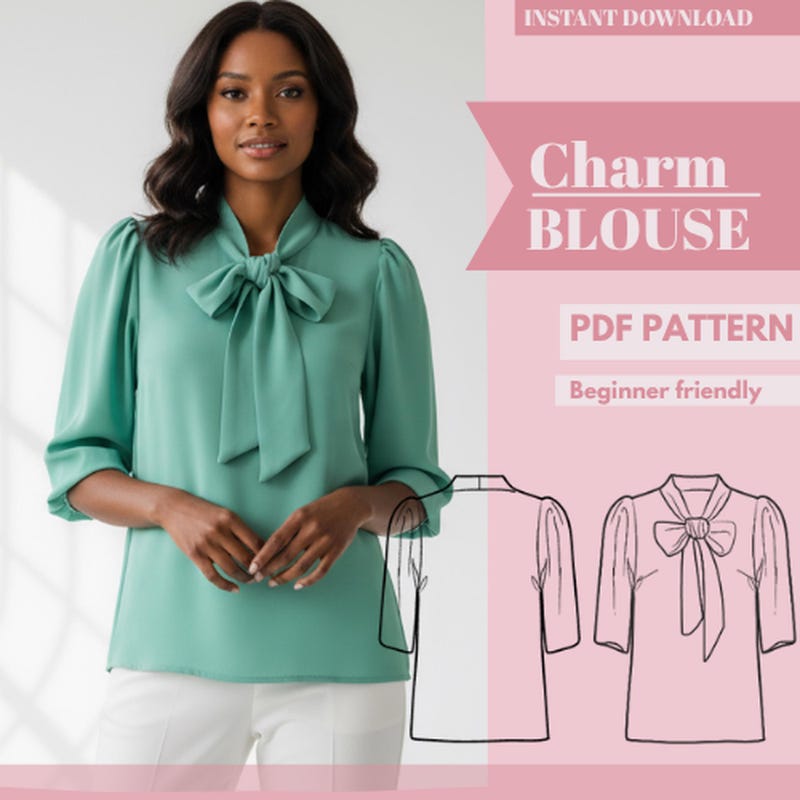 Bow Blouse Pattern - Etsy