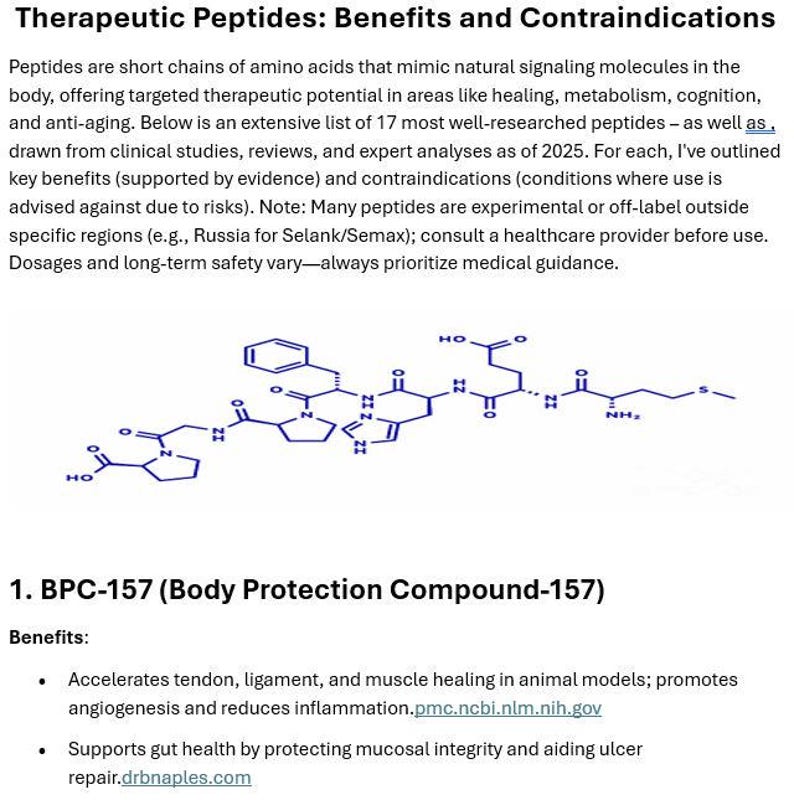 Peptides Cheat Sheet Bundle: Health & Wellness Guide (digital Download ...