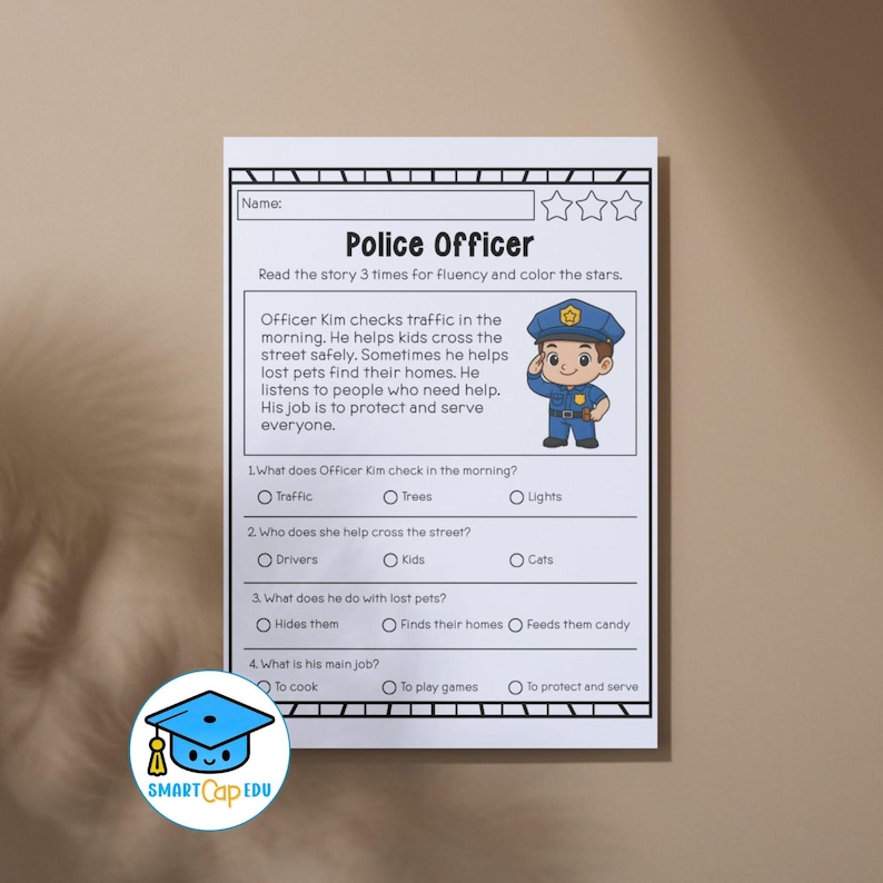 Community Helpers Reading Comprehension Worksheets: Grades 1-3 (PDF) - Etsy