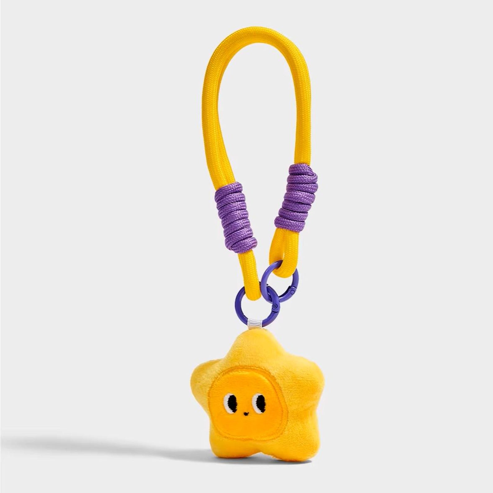 Yellow Star Plush Keychain, Handmade Cute Star Doll Keyring for Car ...