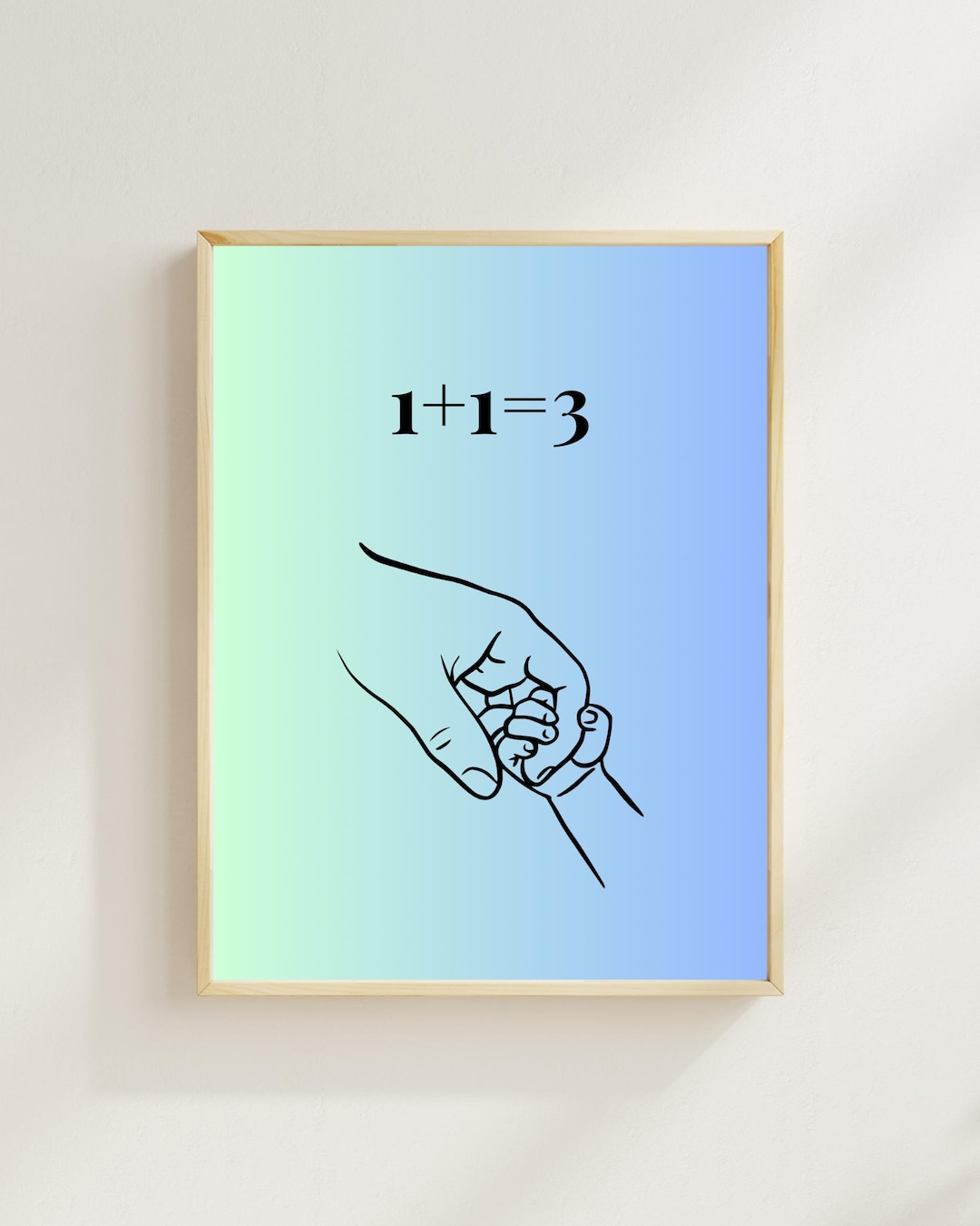 Digital Poster: Family Poster | 1+1=3 | Birth | Family | New Addition ...