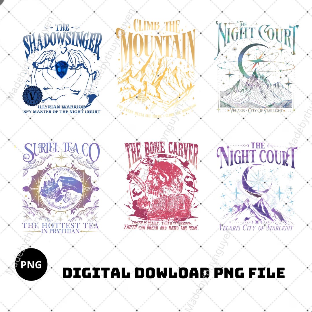 Night Court PNG, Fantasy Bookish Quotes PNG, ACOTAR Inspired Digital ...