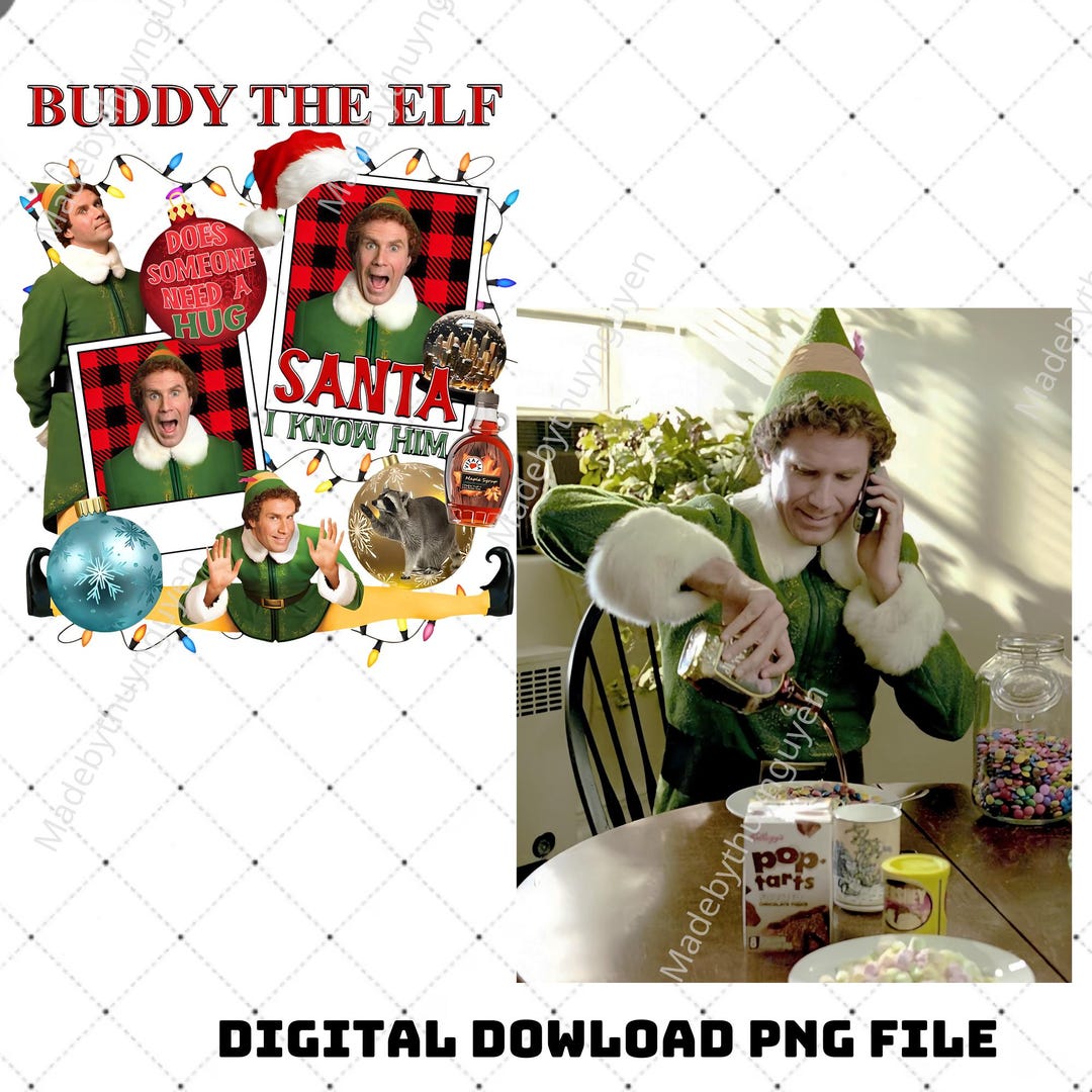 Elf Syrup Scene PNG Digital Download, Funny Christmas Movie Shirt ...