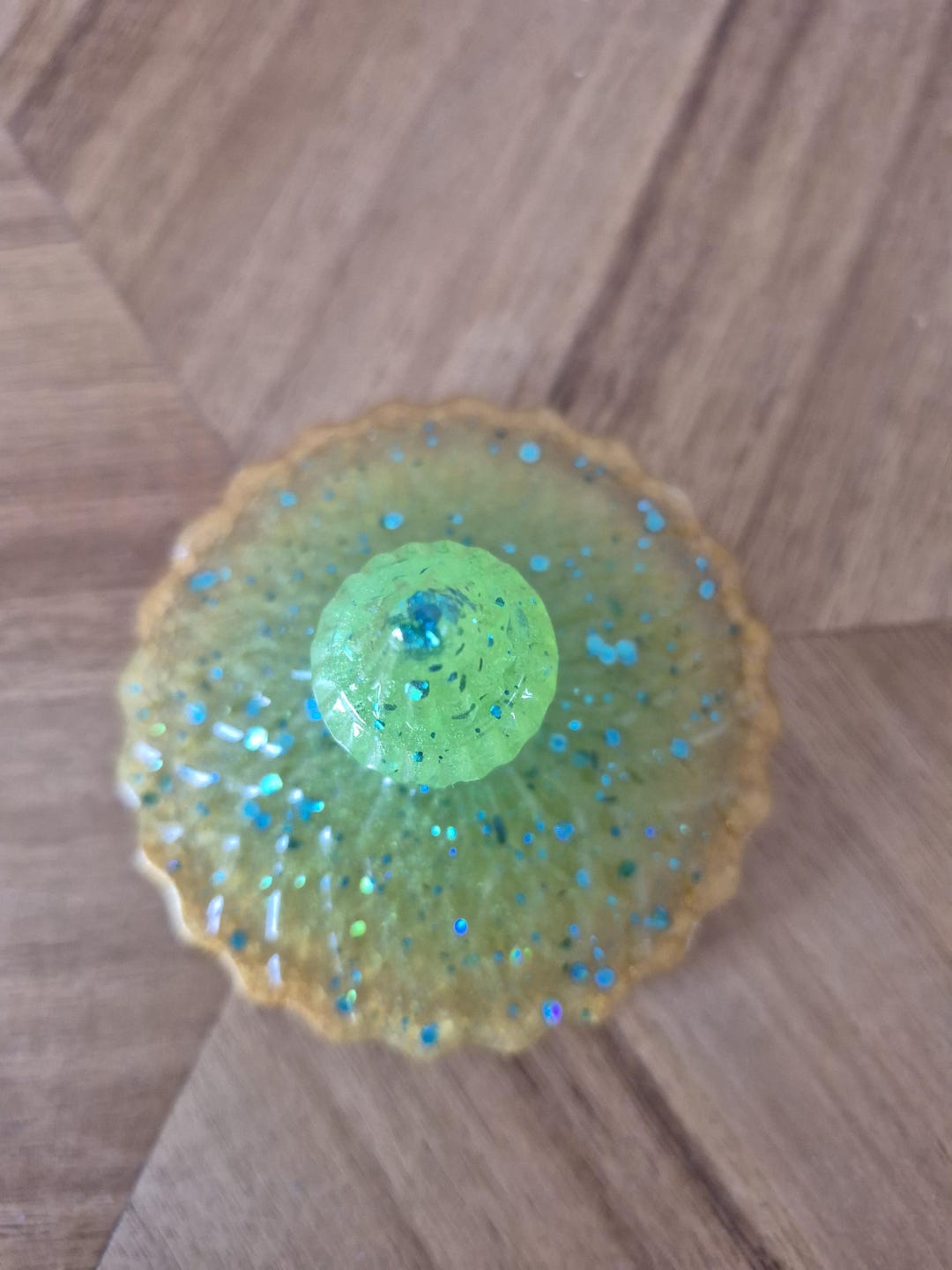 Luxury Green and Gold Decorative Resin Canister With Lid - Etsy