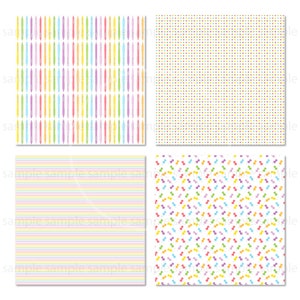 Back to School Digital Paper Set. School Supplies Digital Paper ...