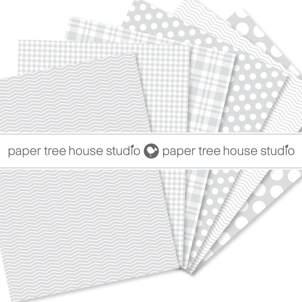 Gray Digital Paper. Grey and White Paper Pack. Gray Nursery - Etsy