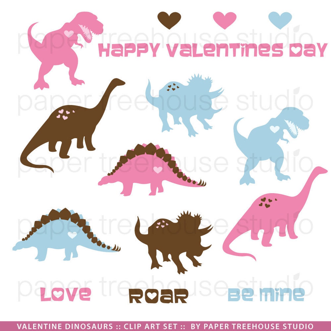 Valentine Clip Art. Dinosaur Clip Art. Valentine Dinosaur Clipart ...